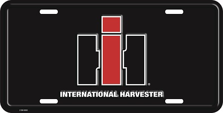 IH Parts America: IH Black International Harvester Metal License Plate
