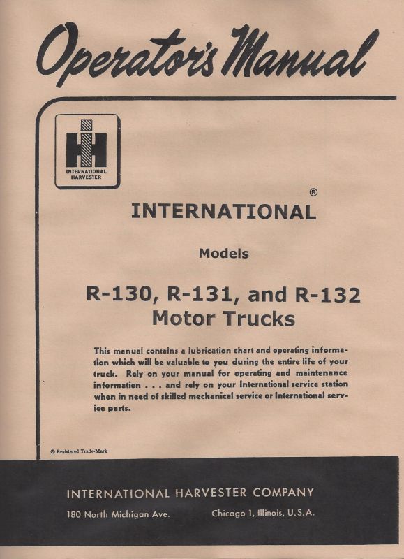 IH Parts America: International R-130, R-131 & R-132 Series Truck ...