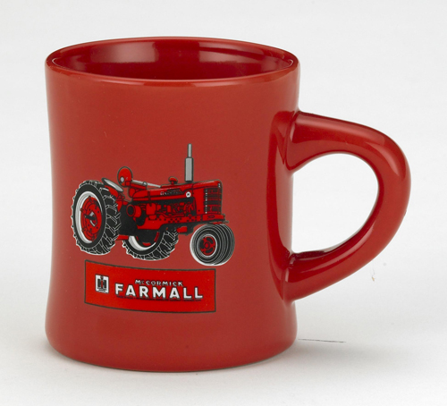 IH Parts America: Red 8oz Stoneware Mug w/ Farmall Tractor