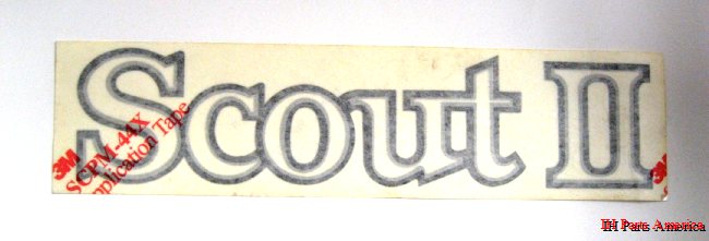 IH Parts America: Scout II Decal for 1980 Scout II