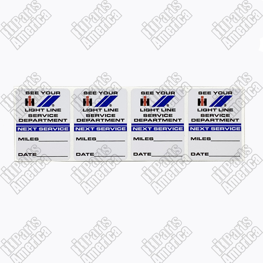 IH Parts America: Next Service Decal - Miles & Date - Set of Four